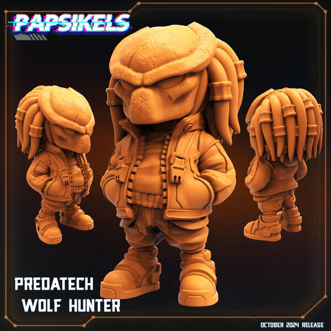 Predatech Wolf Hunter Predator Fan Art sculpted by Papsikels - Etsy