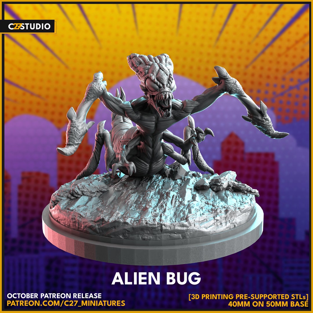 Brood / Alien Bug 40mm Miniature (sculpted by C27 Collectibles) (crisis ...