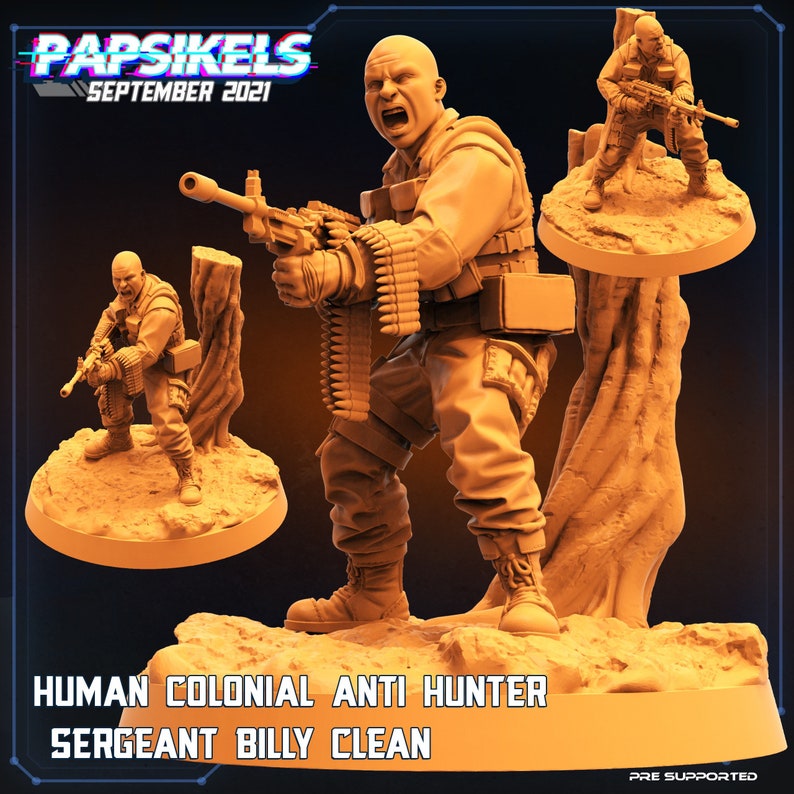 Sgt Mac Eliot / Sgt Billy Clean sculpted by Papsikels - Etsy