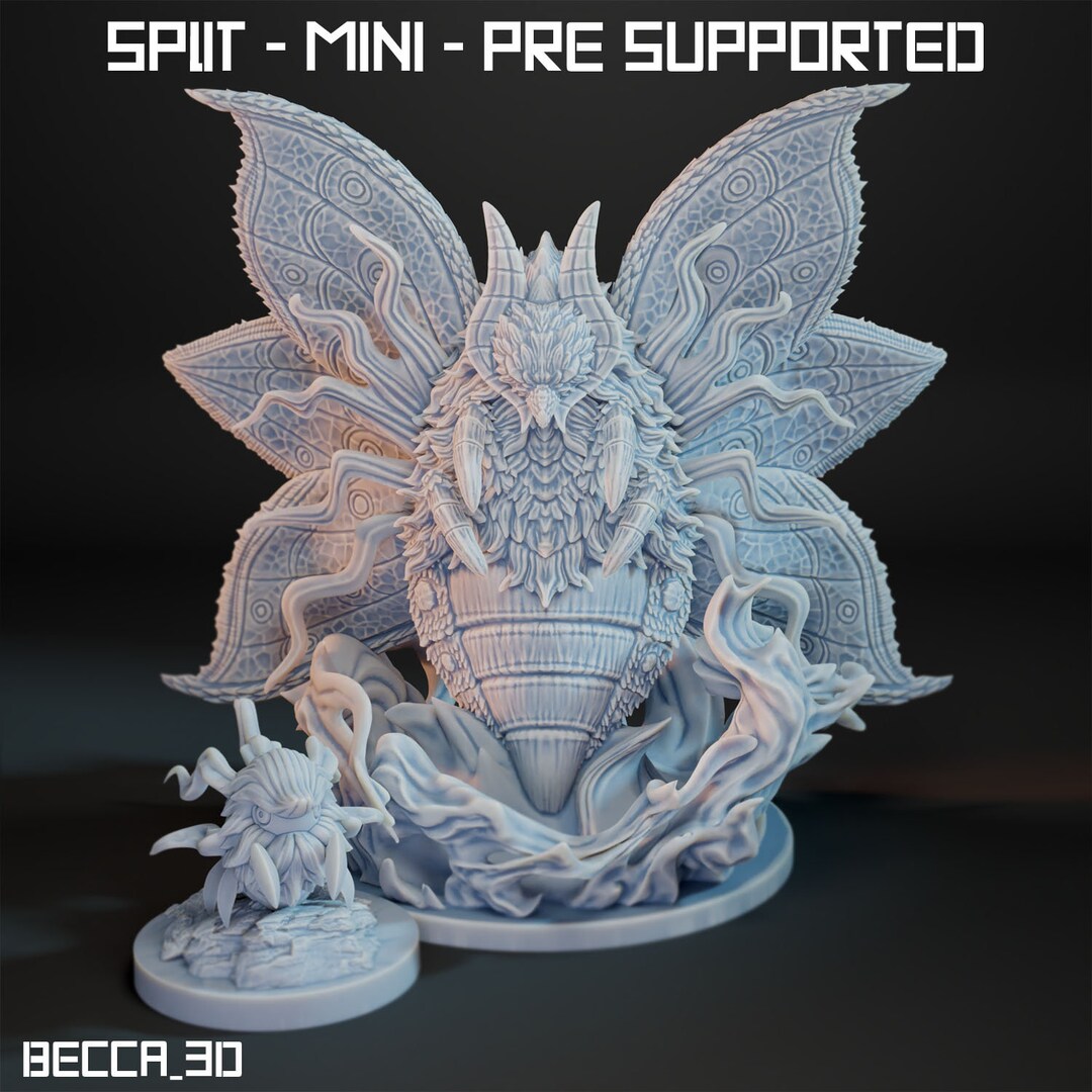 Fire Moth (and Baby) (sculpted by Kaijumon) - Etsy