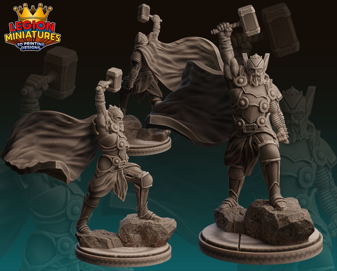 King Thor Fan-art 40mm Miniature sculpted by Legion Miniatures crisis ...
