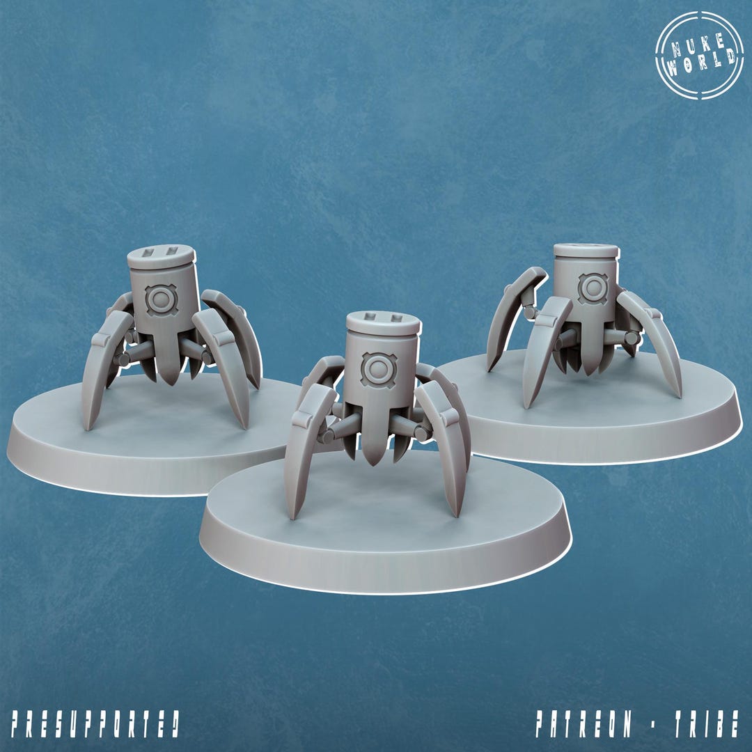 Dominator Robot Set of 3 - Nukeworld (sculpted by Jandro Miniatures) - Etsy