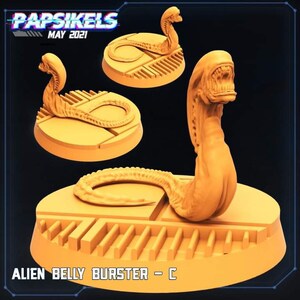 Xenomorph Alien Chest Burster - Set of 4 (sculpted by Papsikels) - Etsy