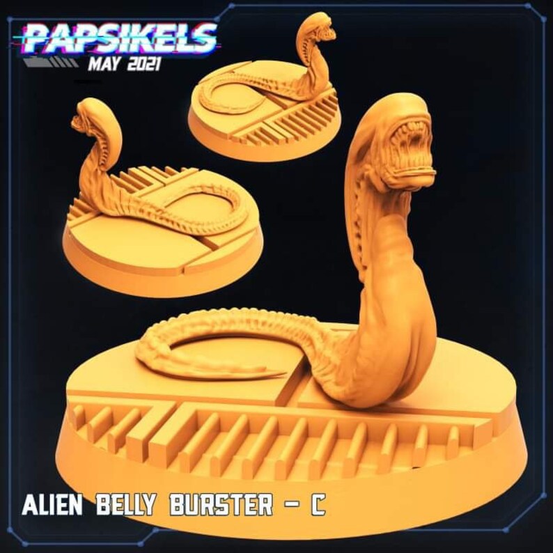 Xenomorph Alien Chest Burster - Set of 4 (sculpted by Papsikels) - Etsy UK