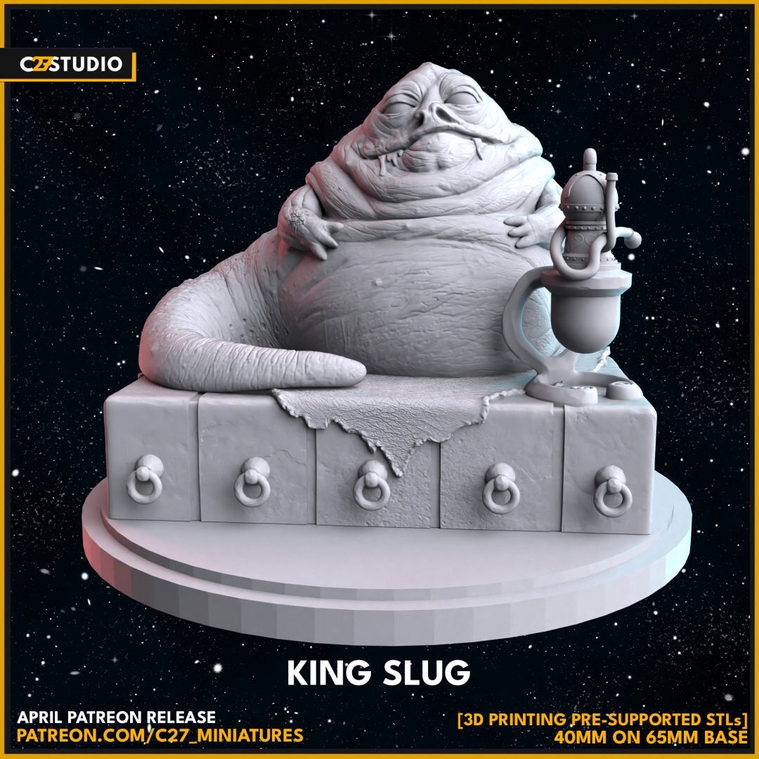 Jabba the Hutt / King Slug 40mm Miniature (sculpted by C27 Collectibles ...