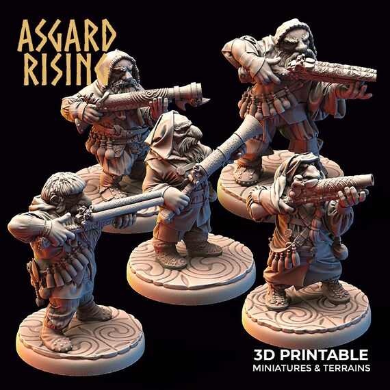Dwarf Rifle Hooded Modular Warband set of 5 by Asgard Rising - Etsy Canada