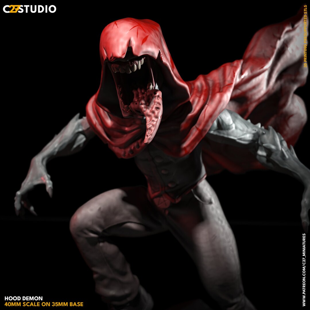 Hood Demon / Chomp Chomp 40mm Miniature (sculpted by C27 Collectibles) (crisis Protocol Proxy ...