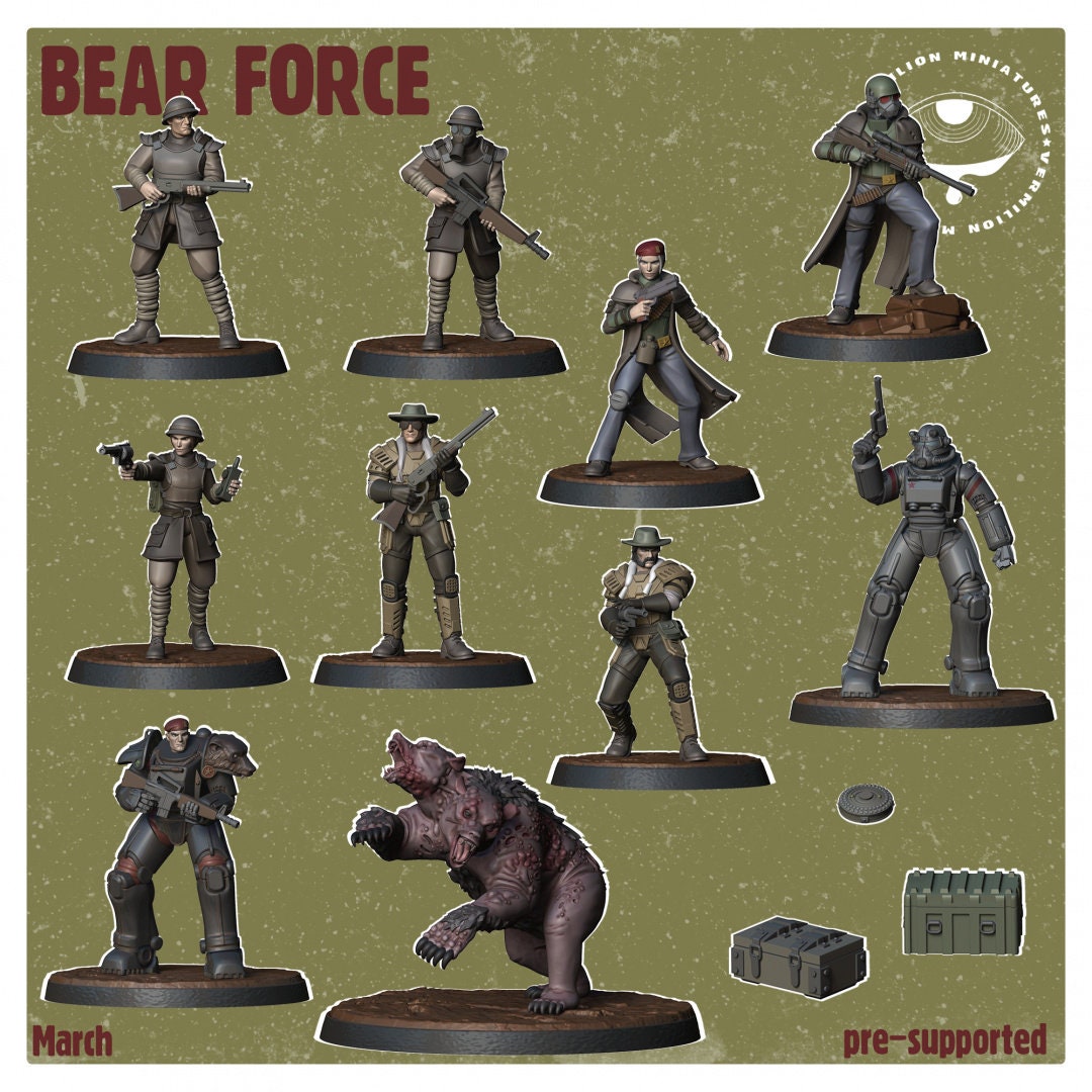 Bearforce - Full Collection (sculpted by Vermillion Miniatures) - Etsy