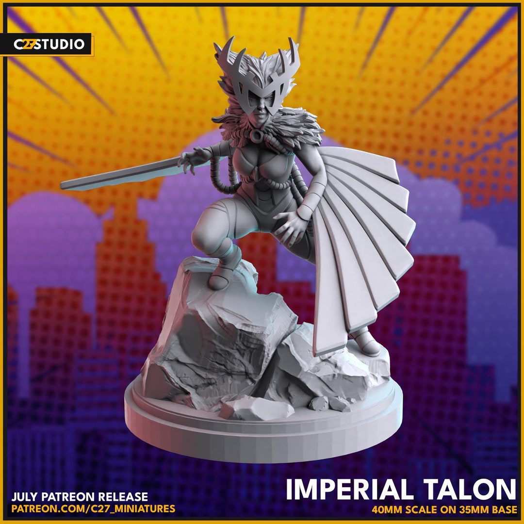 Deathbird / Imperial Talon 40mm Miniature (sculpted by C27 Collectibles ...