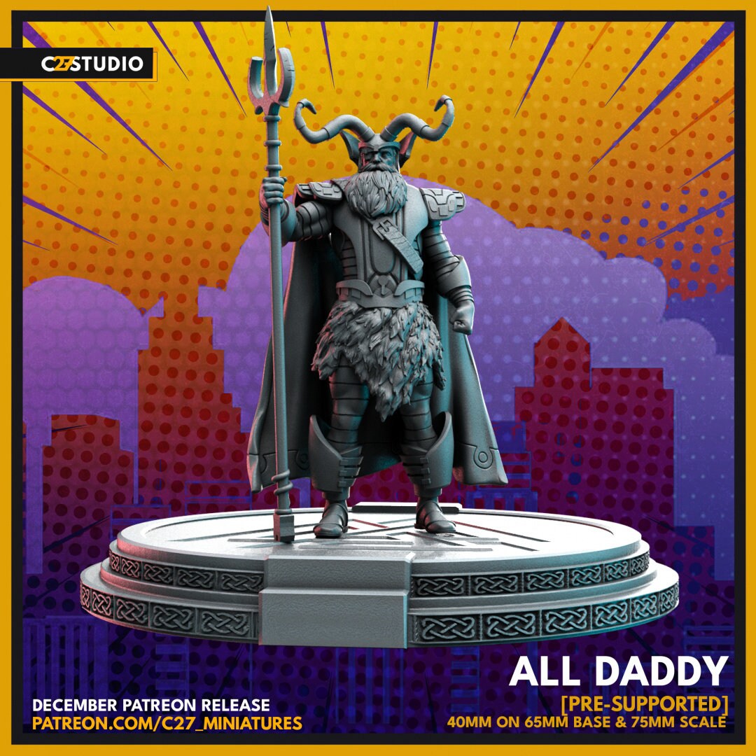 Odin / All Daddy 40mm Miniature (sculpted by C27 Collectibles) (crisis ...