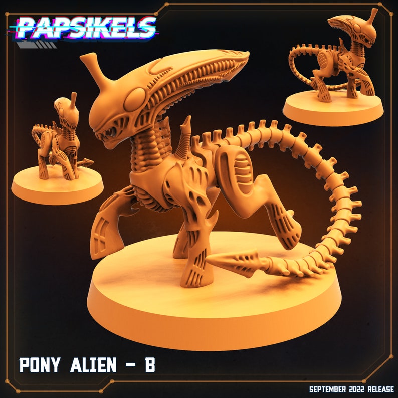 Pony Alien B 1 Xenomorph Fan Art sculpted by Papsikels - Etsy