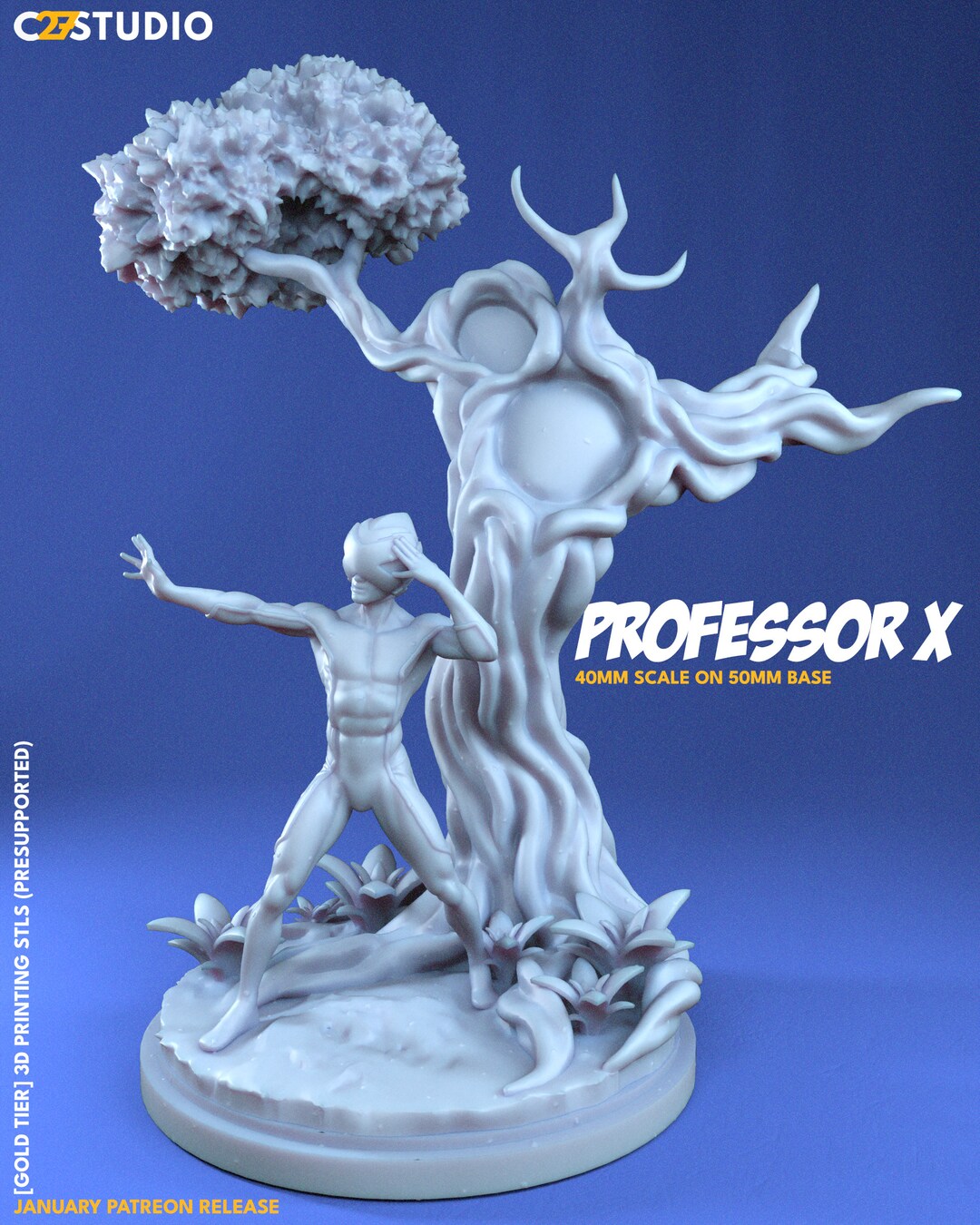 Professor X 40mm Miniature sculpted by C27 Collectibles crisis Protocol ...
