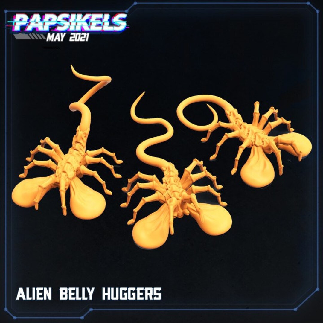 Xenomorph Alien Face Huggers - Set of 3 (sculpted by Papsikels) - Etsy