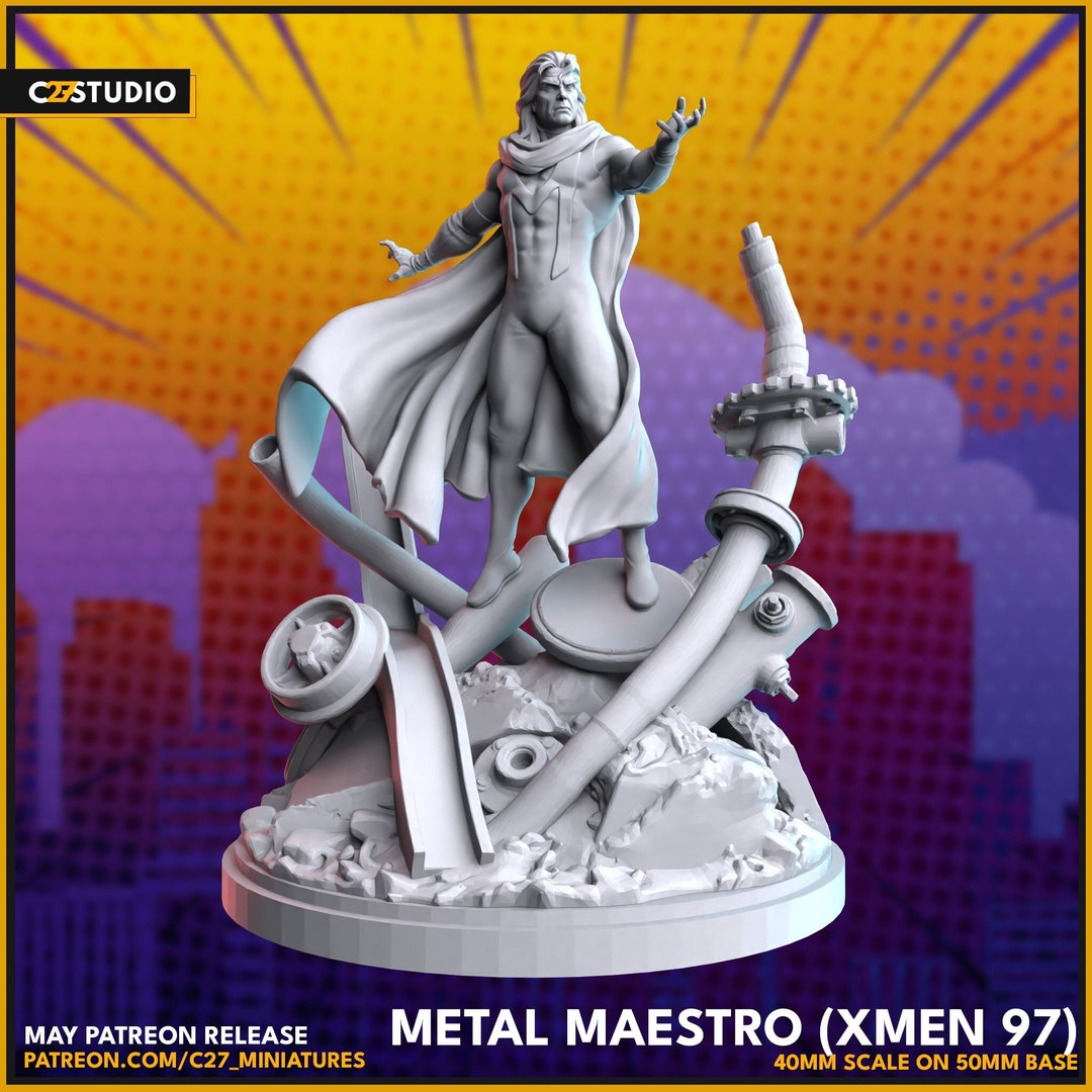 Magneto (97) // Metal Maestro 40mm Miniature (sculpted by C27 ...