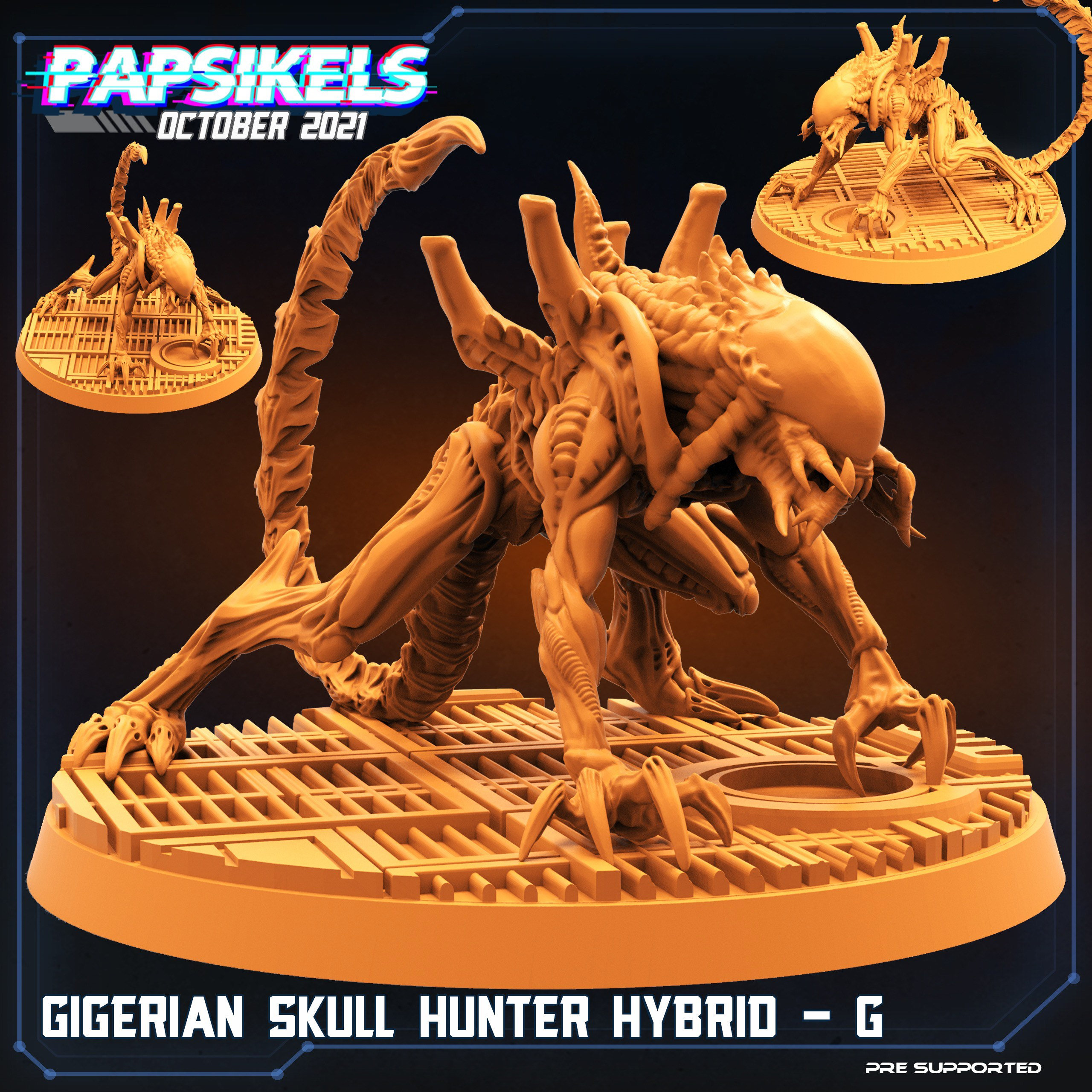 Gigerian Skull Hunter Hybrid / Predalien sculpted by - Etsy