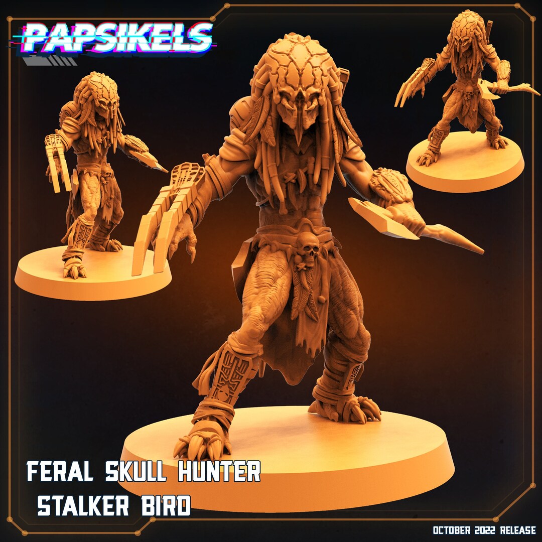 Feral Skull Hunter Stalker Bird - Predator Fan Art (sculpted by ...