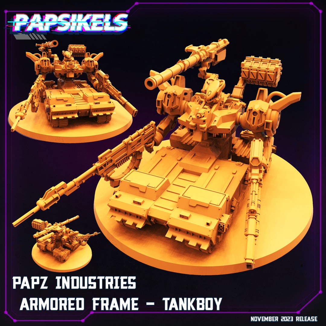 Armoured Frame Papz Industries Tank Boy (75mm Base) - (sculpted by ...