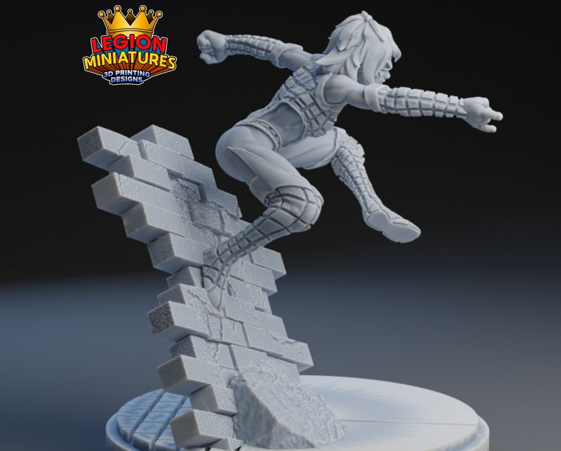 Ashley Barton Spider Woman Fan Art 40mm Miniature sculpted - Etsy
