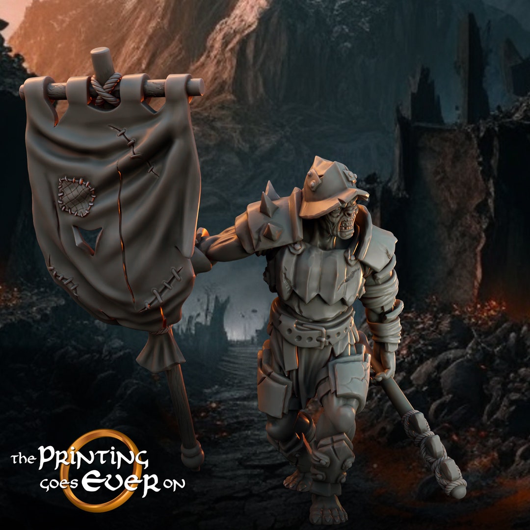 Assault Orc Banner Bearer - Forces of Evil - Vol. 1(sculpted by Print ...