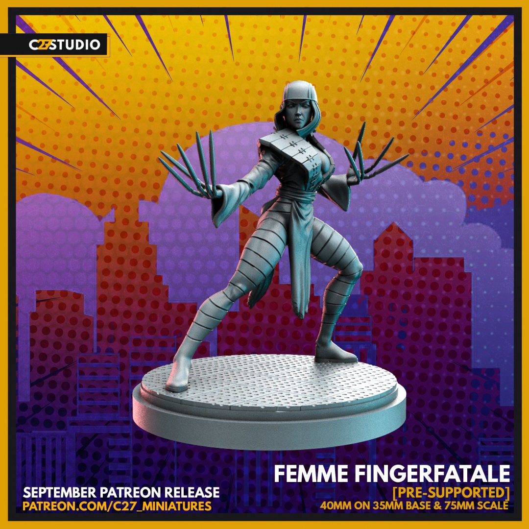 Lady Deathstrike / Femme Fingerfatale 40mm Miniature (sculpted by C27 ...