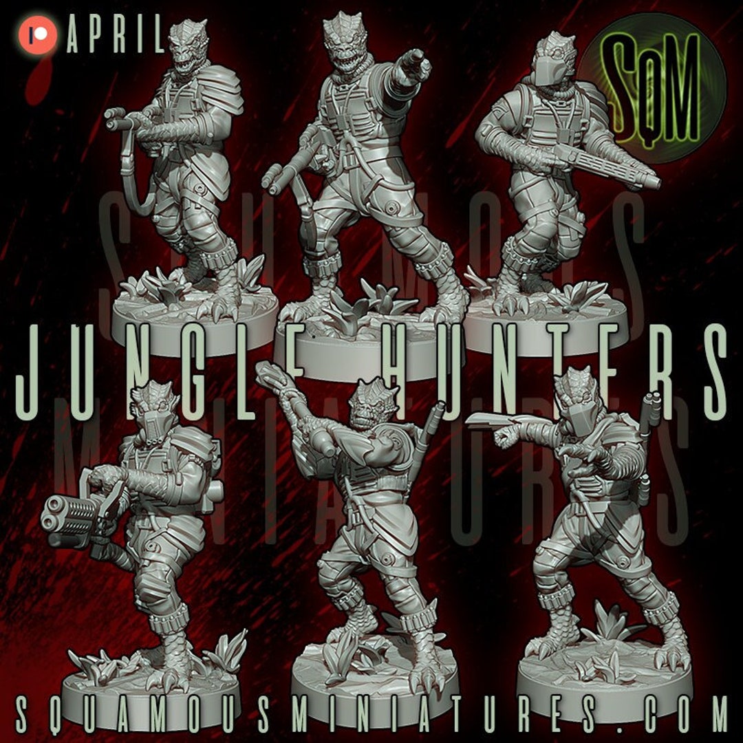 Jungle Hunters - Set of 6 (sculpted by Squamous Miniatures) - Etsy