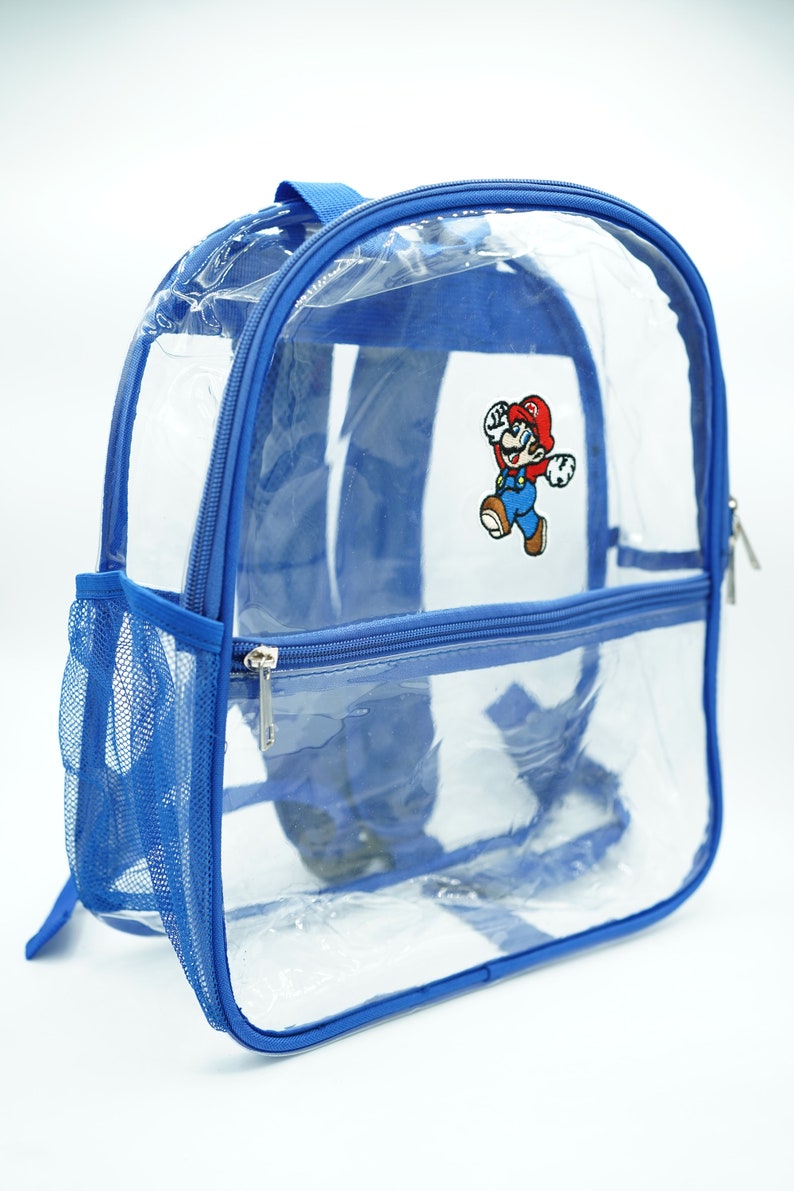 Super Mario Pvc Backpack Gaming Pvc Clear Nintendo Pvc Backpack Mario ...