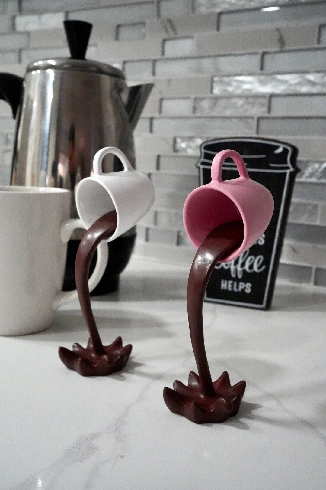 Floating Coffee Spilling Cup Gift Coffee Lover Art Gift Coffee Bar ...