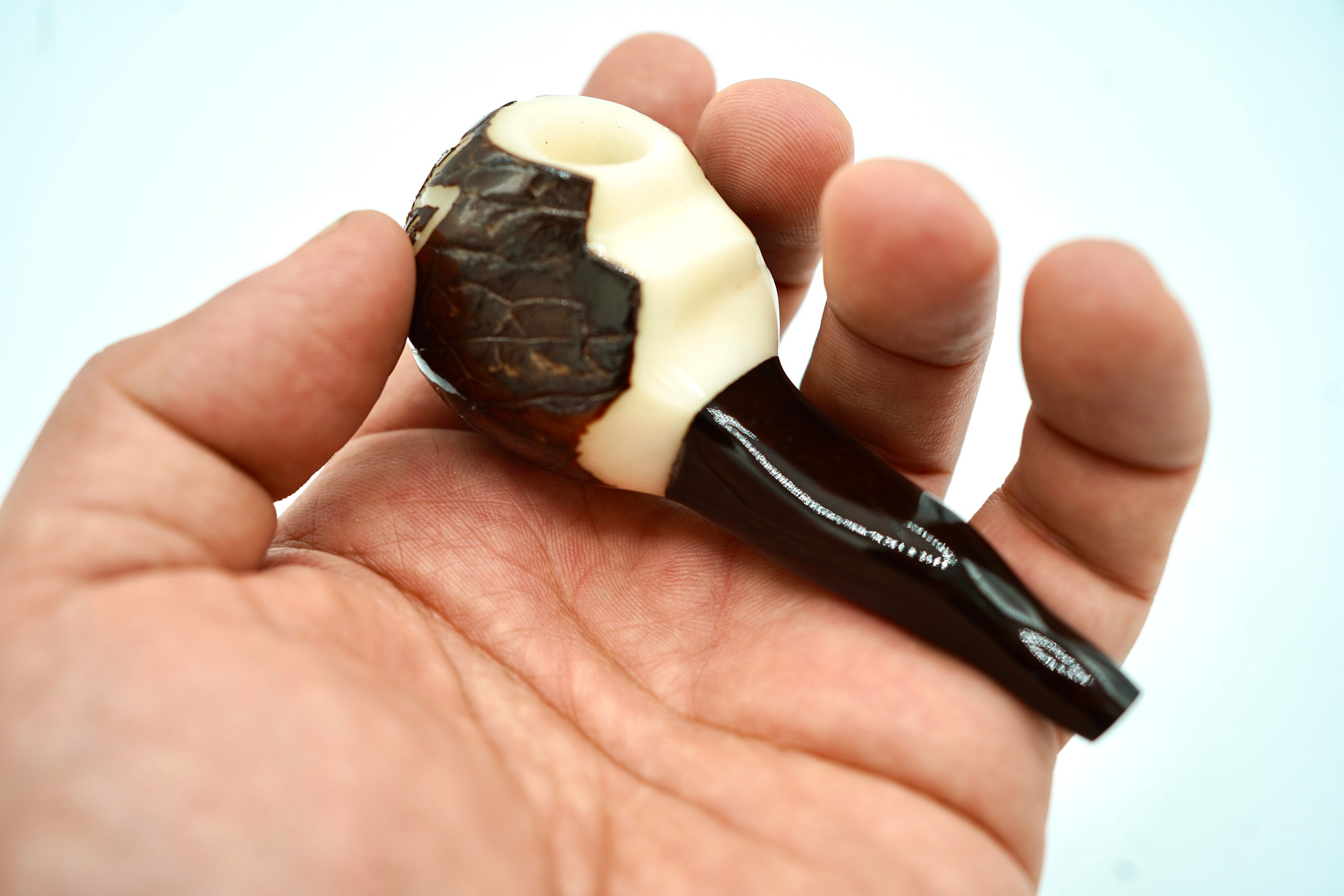 Hemp Leaf Carved Smoking Pipe Tagua Pipe Art Smoking Pipe Handmade ...
