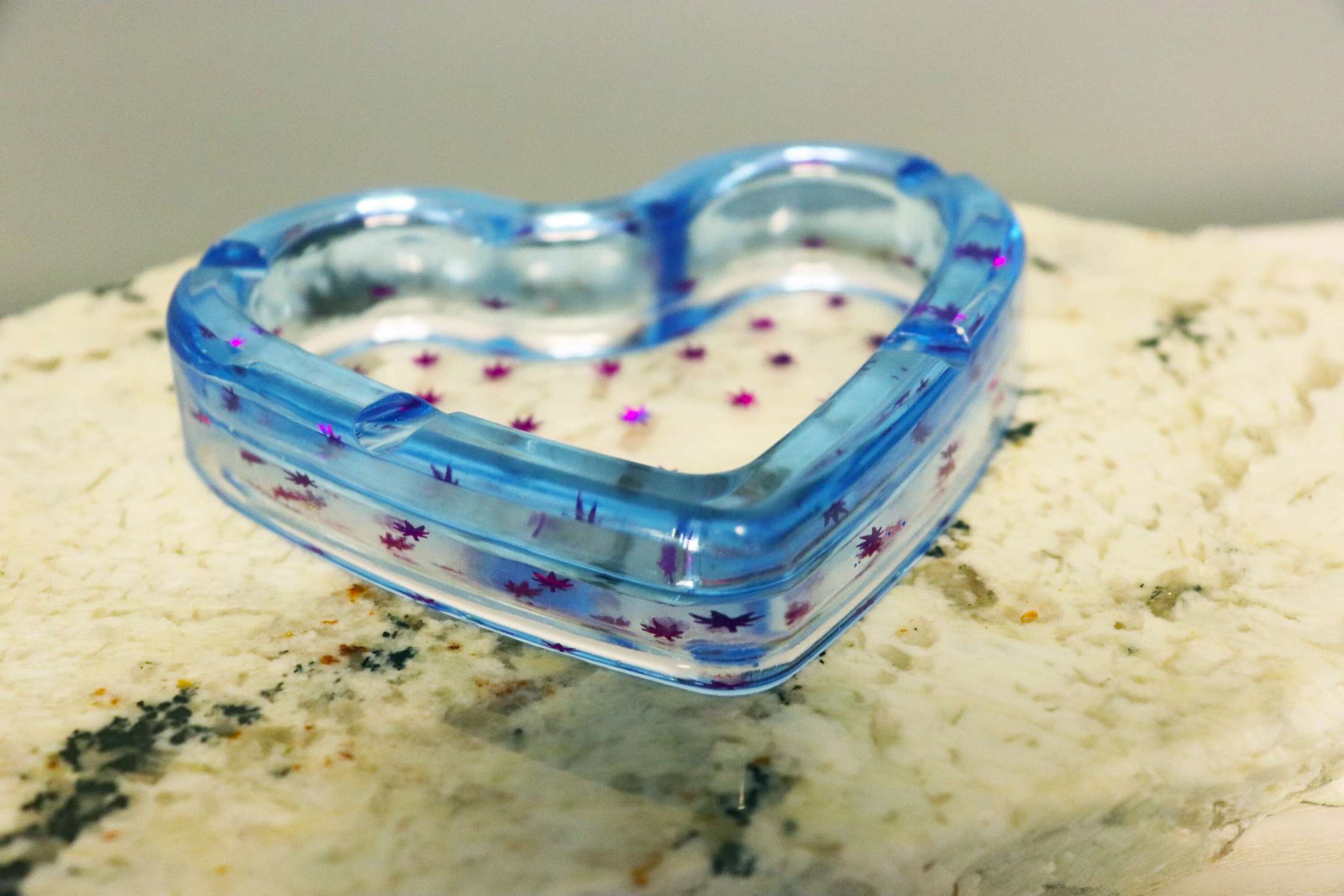 Blue Layered Heart Shaped Ashtray - Etsy
