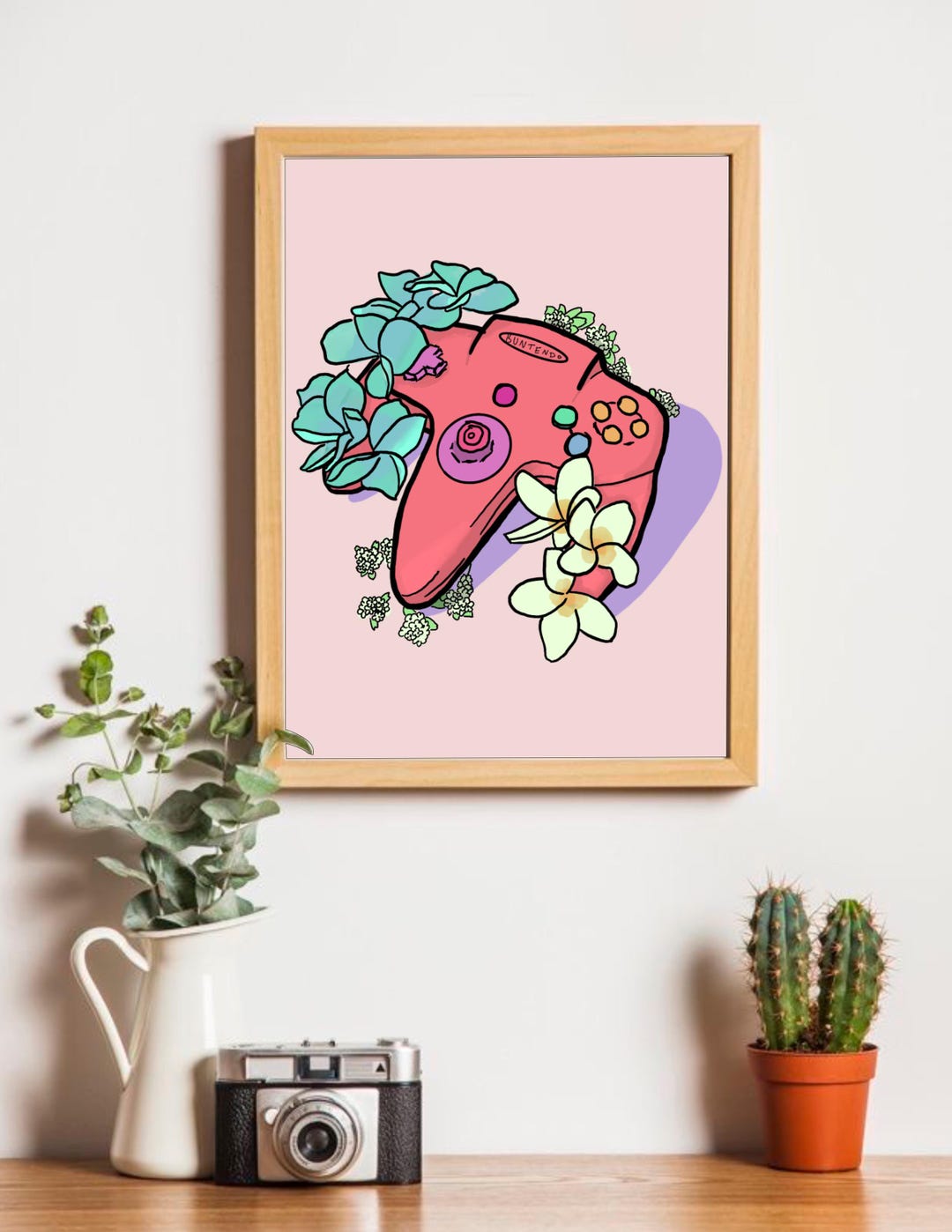 Retro Game Console 8x11 Print! Perfect Wall Art for Any Gamer's Rooms ...