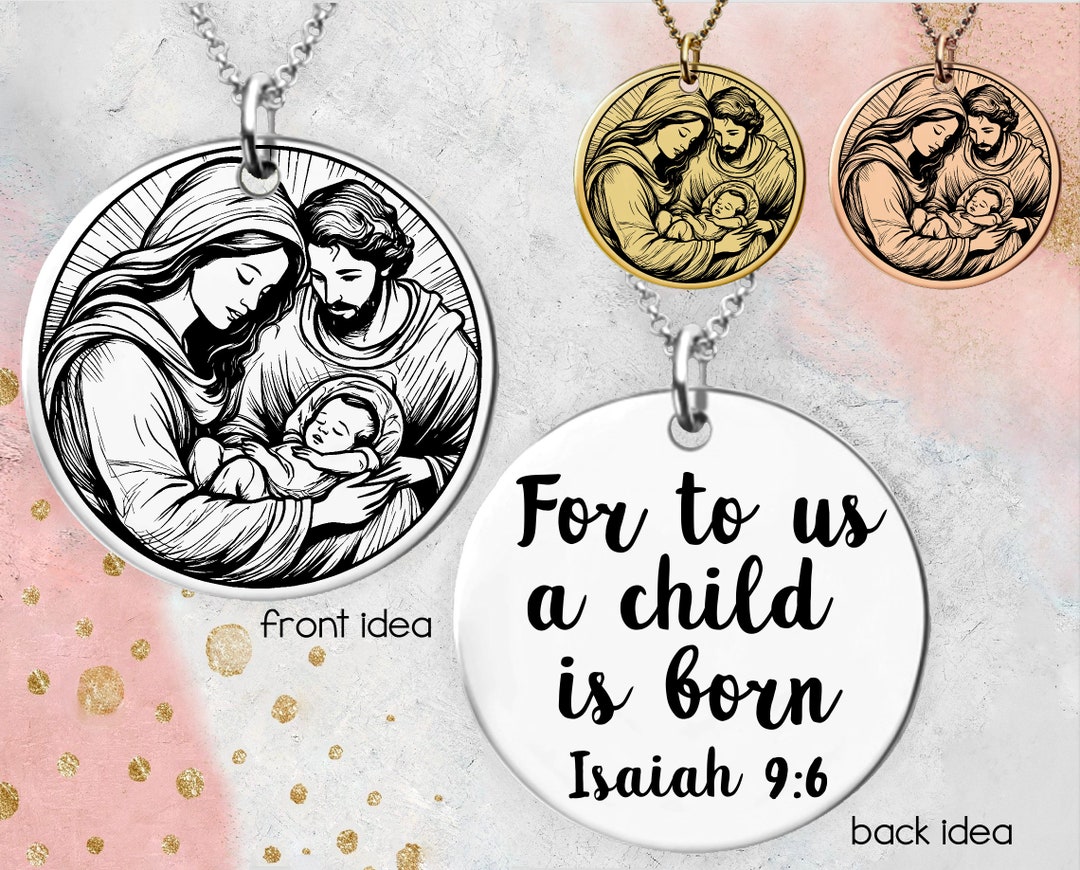 Isaiah 9:6 Nativity Necklace Nativity Jewelry Jesus Necklace Christian ...