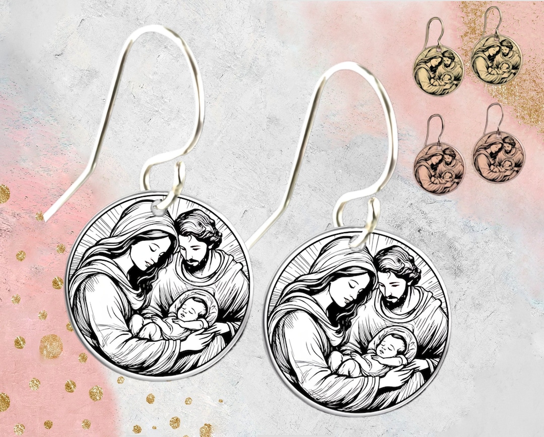Christmas Earrings | Nativity Earrings | Nativity Jewelry | Jesus ...