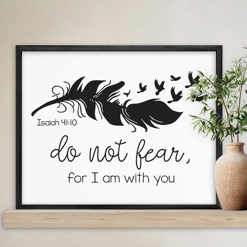 Isaiah 41:10 Printable Wall Art | Christian Floral Scripture Decor ...