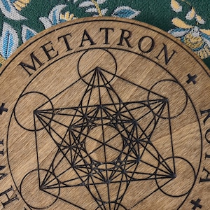 Seal of Metatron | Engraved Wooden Altar Plate | Choice of Sizes ...