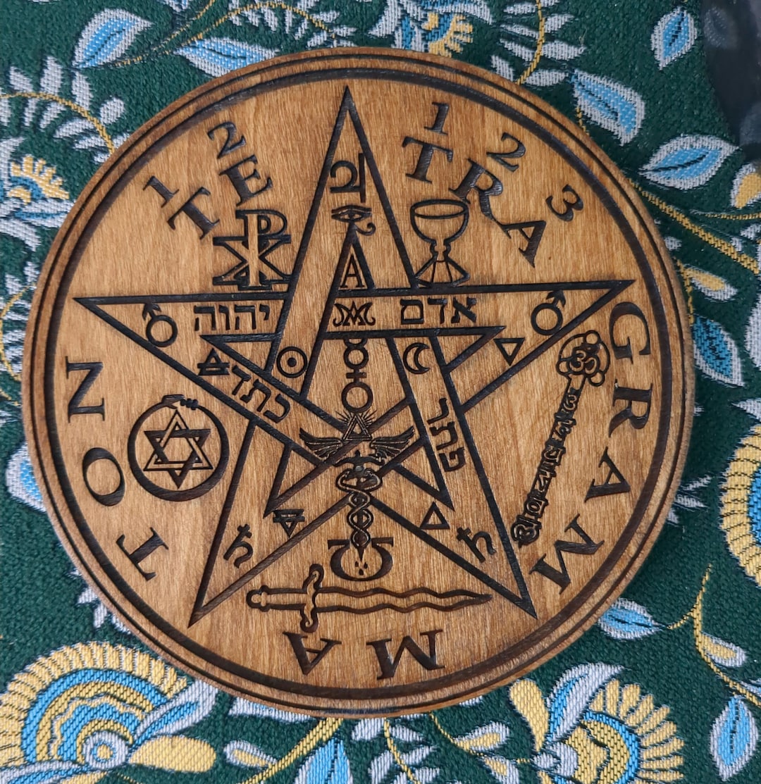 Tetragrammaton | Engraved Wooden Altar Plate | Choice of Sizes | Symbol ...