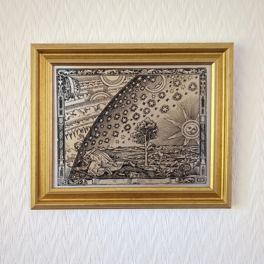 The Flammarion Engraving, 1888 | Woodcut | Framed Reproduction on ...