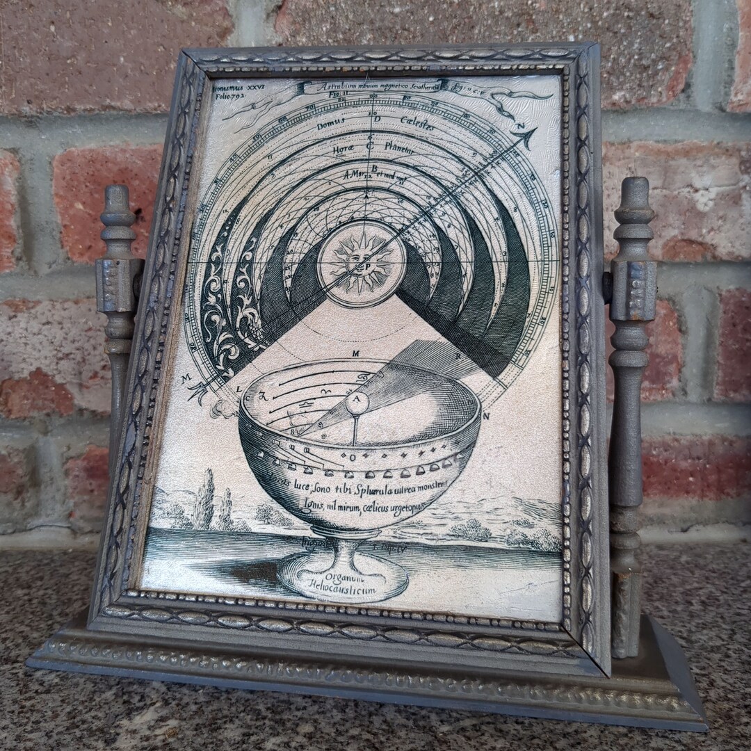 Solar Clock Vintage Swivel Frame Ars Magna Lucis Et Umbrae Athanasius ...