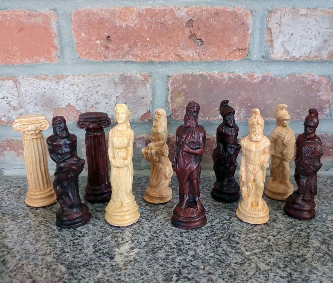 Mythic Odyssey Greek Chess Set | Ancient Greece | 32-piece Ornamental ...