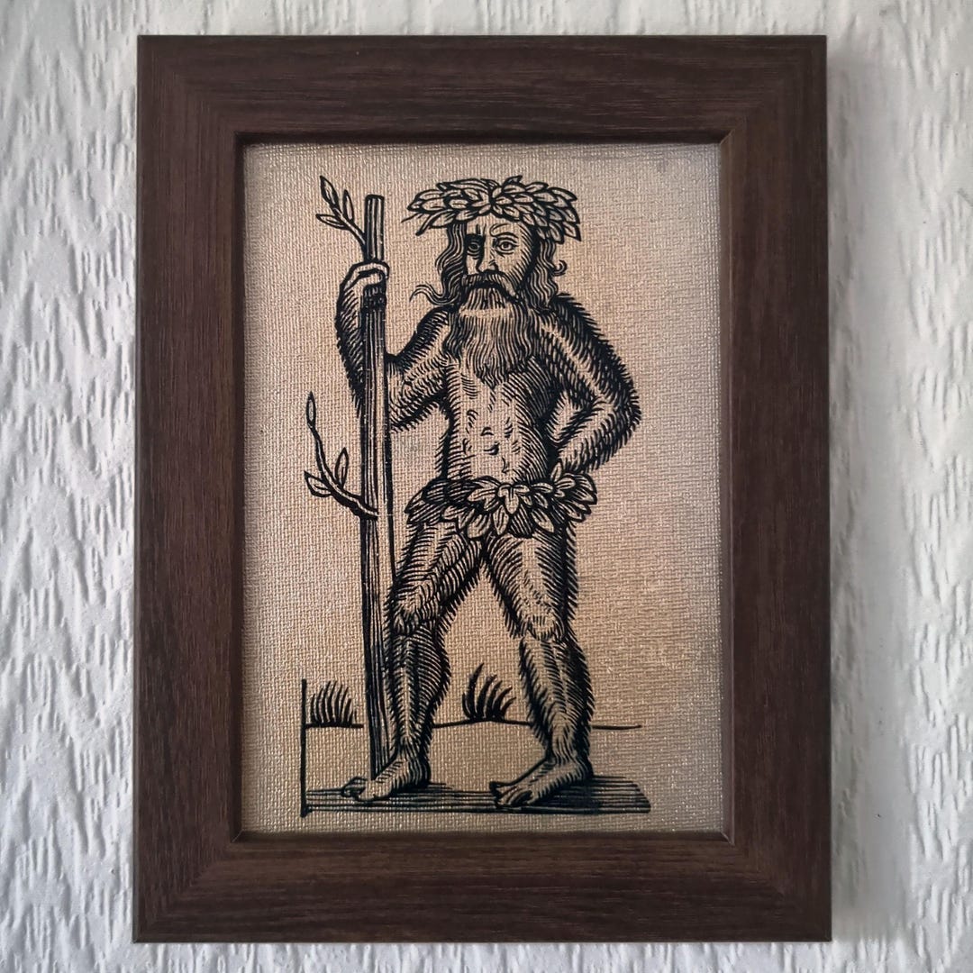 Woodwose, Wild Man of the Woods | Framed Handmade Reproduction on ...