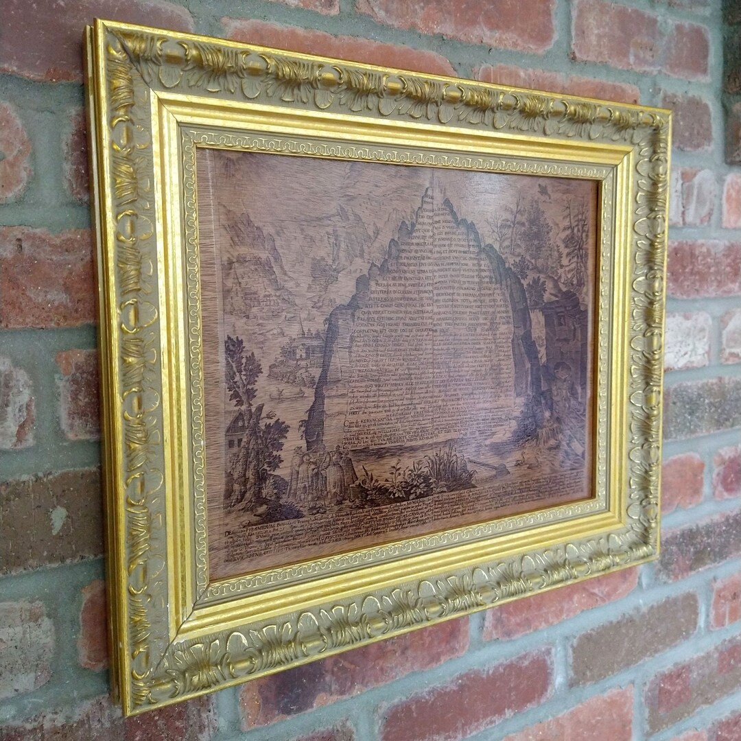 The Emerald Tablet Heinrich Khunrath 1606 Engraving Framed Reproduction ...