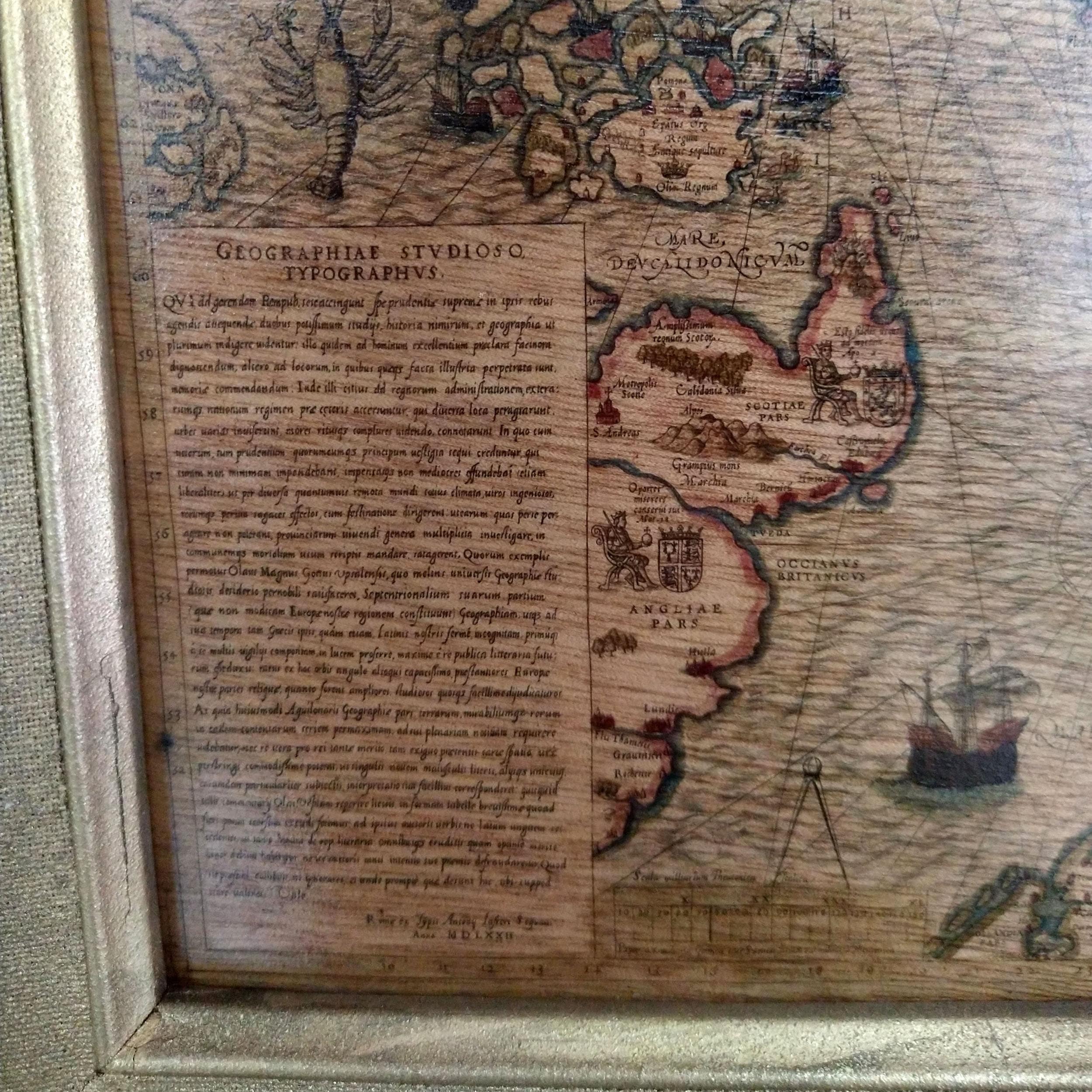 Carta Marina Sea Map Olaus Magnus 1539 Framed - Etsy UK