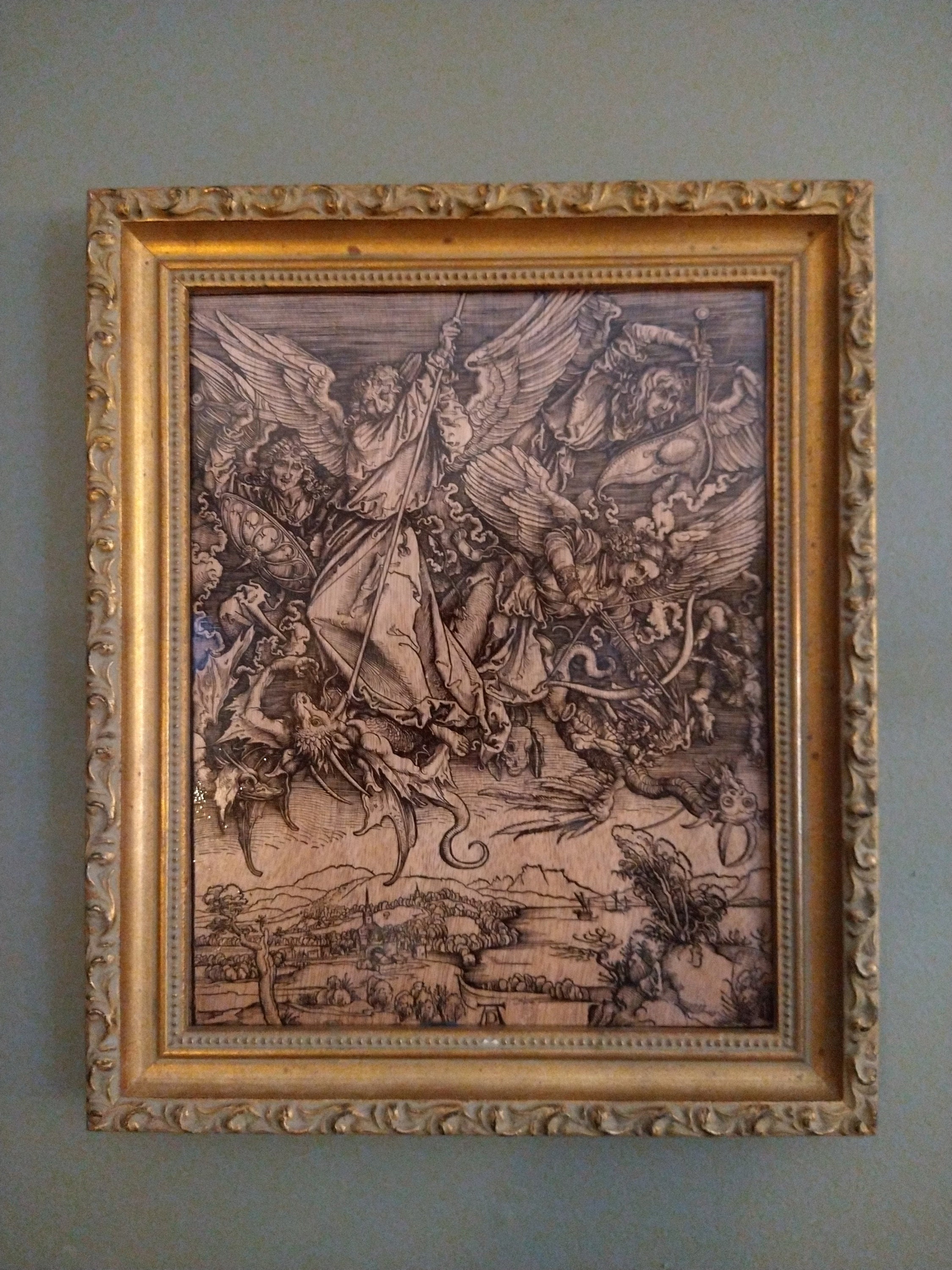 Saint Michael Fighting the Dragon Albrecht Dürer 1498 - Etsy