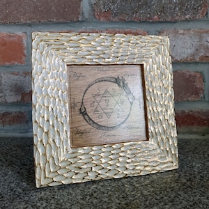 Alchemical Ouroboros Abraham Eleazar, 1735 Woodcut Framed Reproduction ...