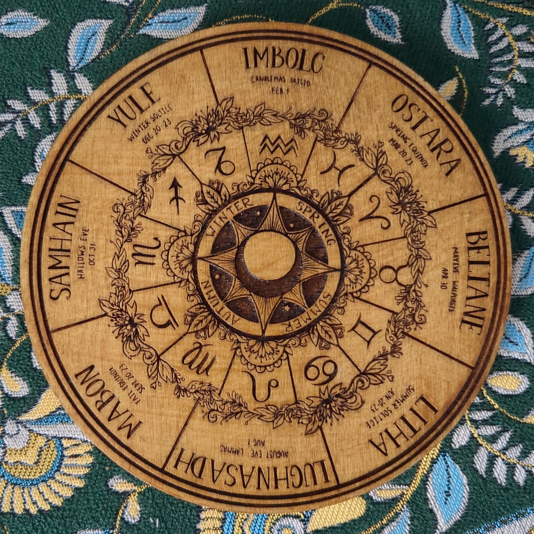 Pagan Year Wheel | Choice of Sizes | Celebrate the Seasons With This ...