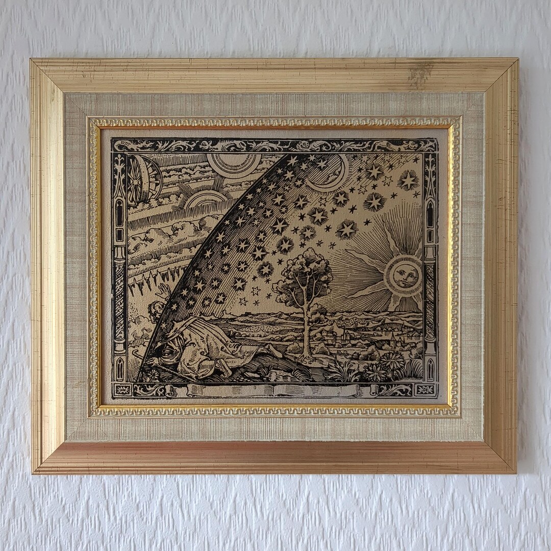 The Flammarion Engraving, 1888 | Woodcut | Framed Reproduction on ...