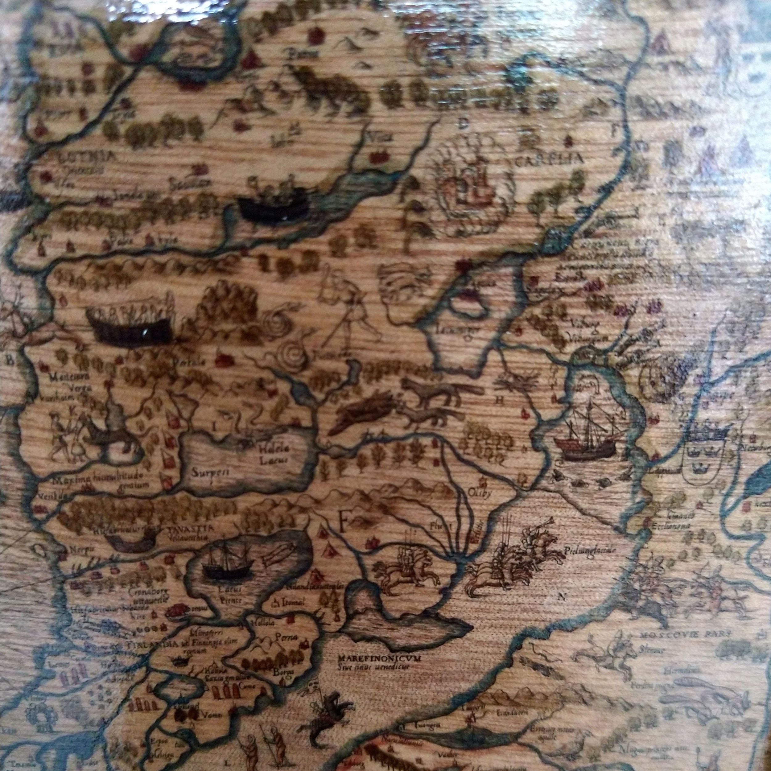 Carta Marina Sea Map Olaus Magnus 1539 Framed - Etsy UK