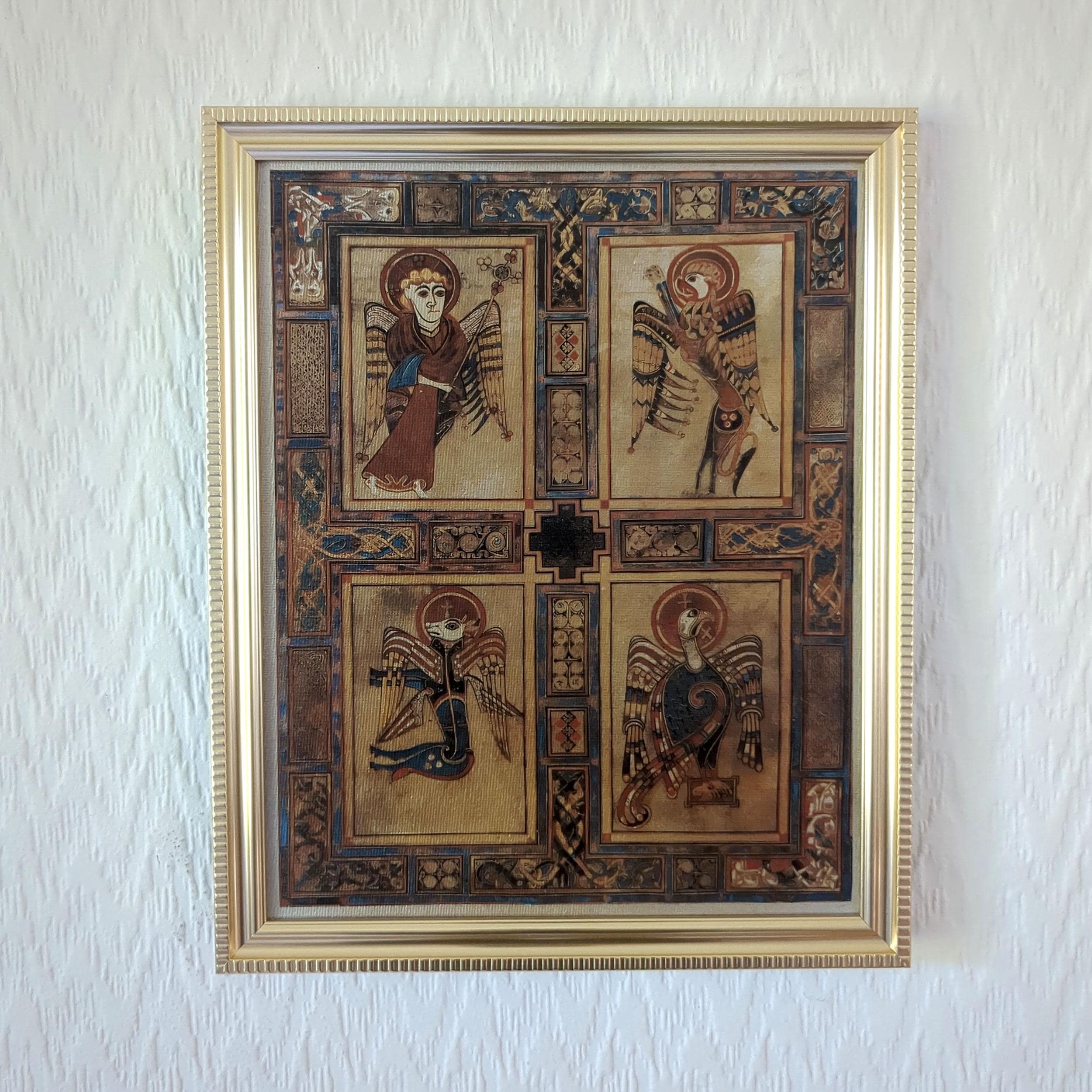 Four Evangelists | Book of Kells | Handmade Reproduction on Canvas ...