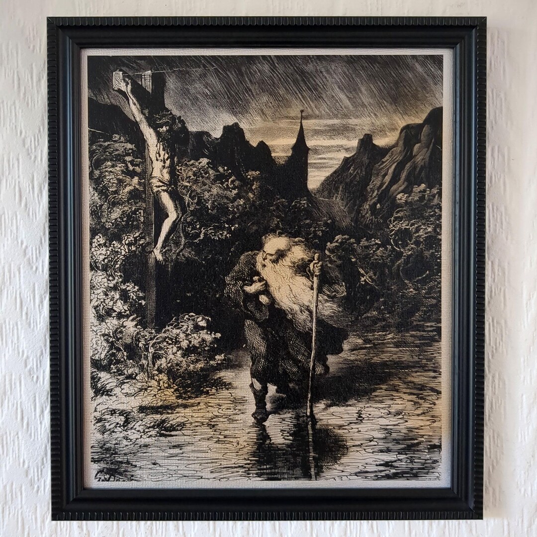 Wandering Immortal | Gustave Doré, 1856 | Framed Handmade Reproduction ...