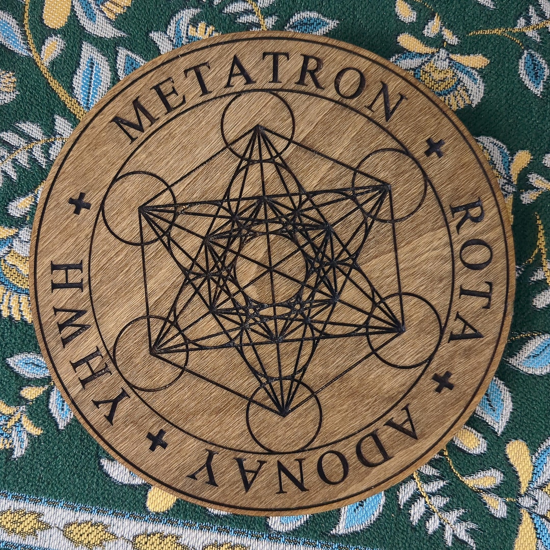 Seal of Metatron | Engraved Wooden Altar Plate | Choice of Sizes ...
