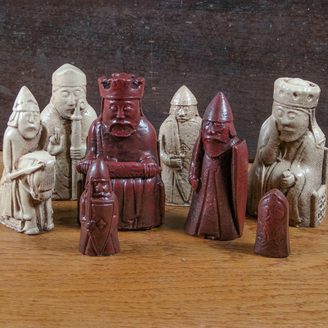 Isle of Lewis Chessmen Handmade Individual Chess Pieces With Historical ...